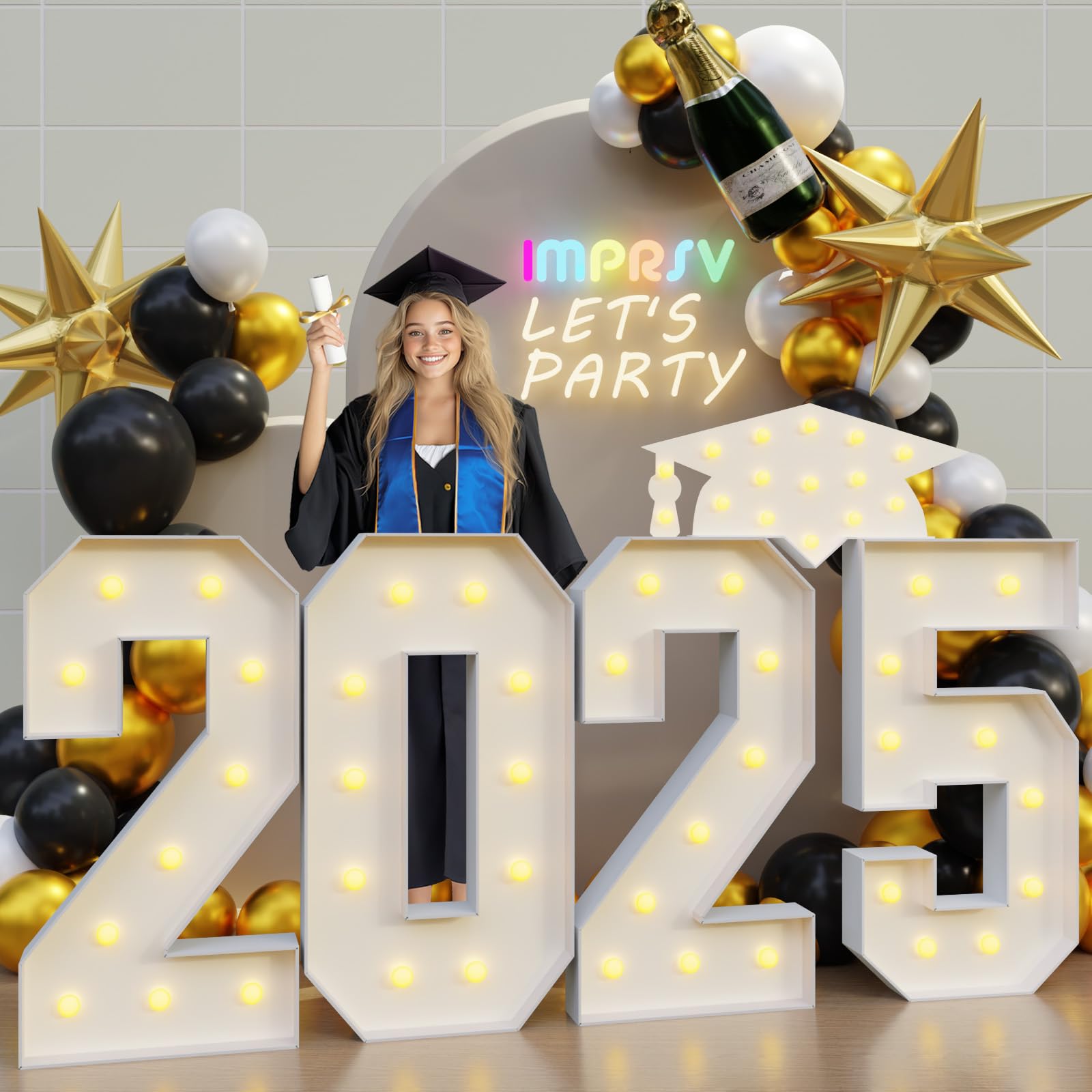 Graduation Decorations Class of 2025, 4FT Marquee Numbers 2025 for ...