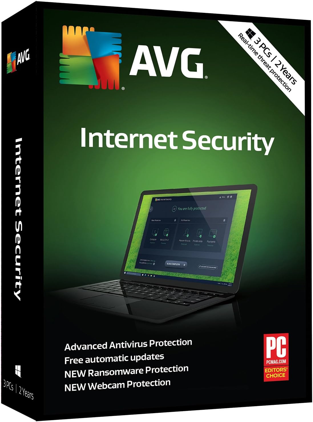 AVG Technologies Internet Security 2018, 2 Years [KEY CARD] (3-Users ...