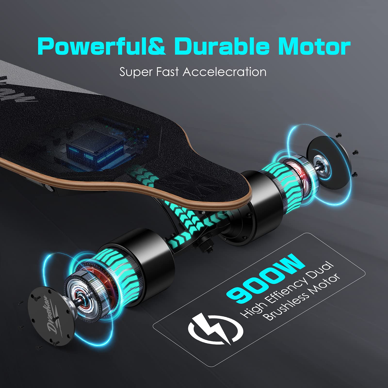 Mua DresKar Electric Skateboard 900W Dual Brushless Motor 25MPH Top ...