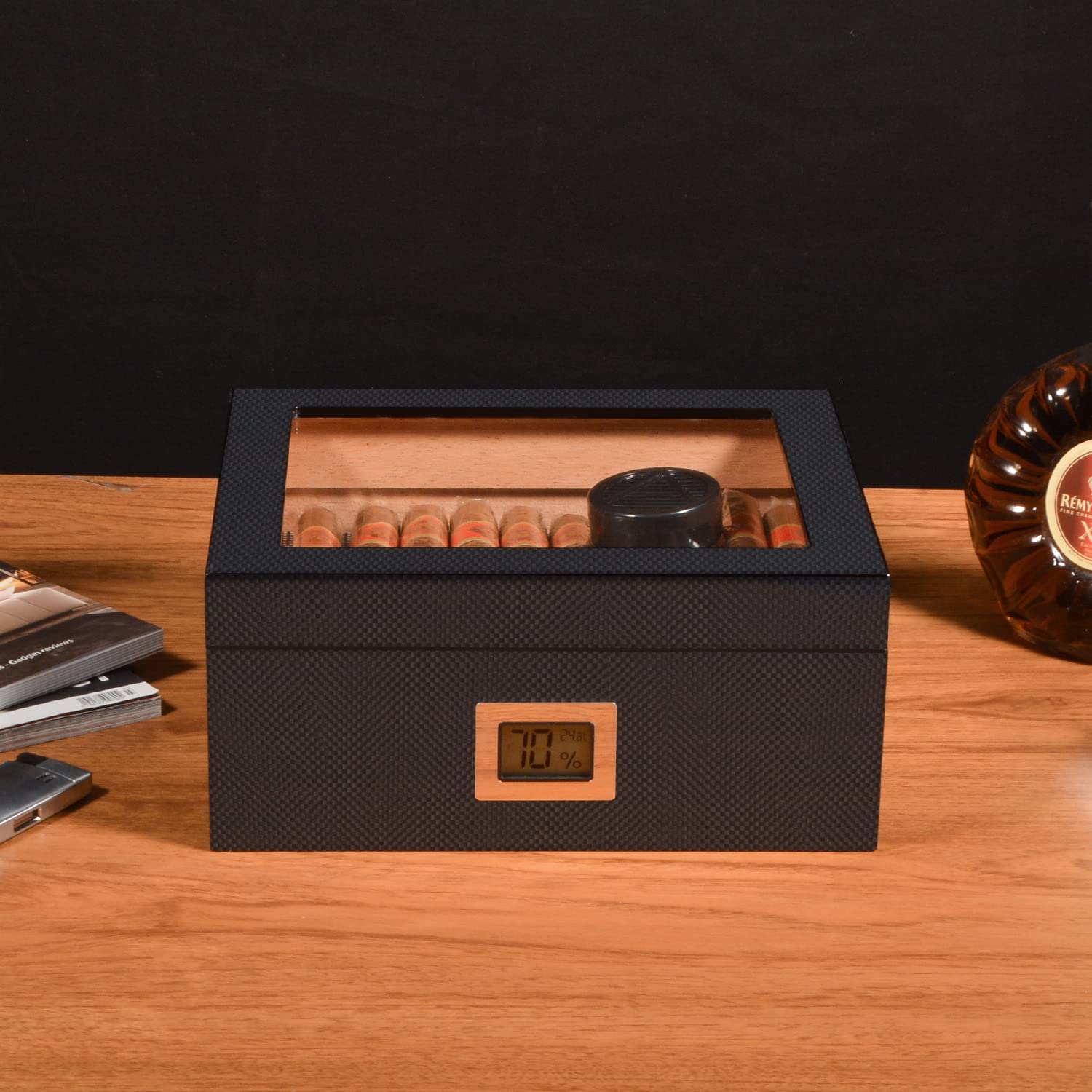 Mua Cigarol Humidor Cigar Box, Electric Humidor Carbon Fiber Cigar ...