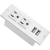 Amazon.com: Furniture Recessed Power Strip, Recessed Desk Outlet with ...
