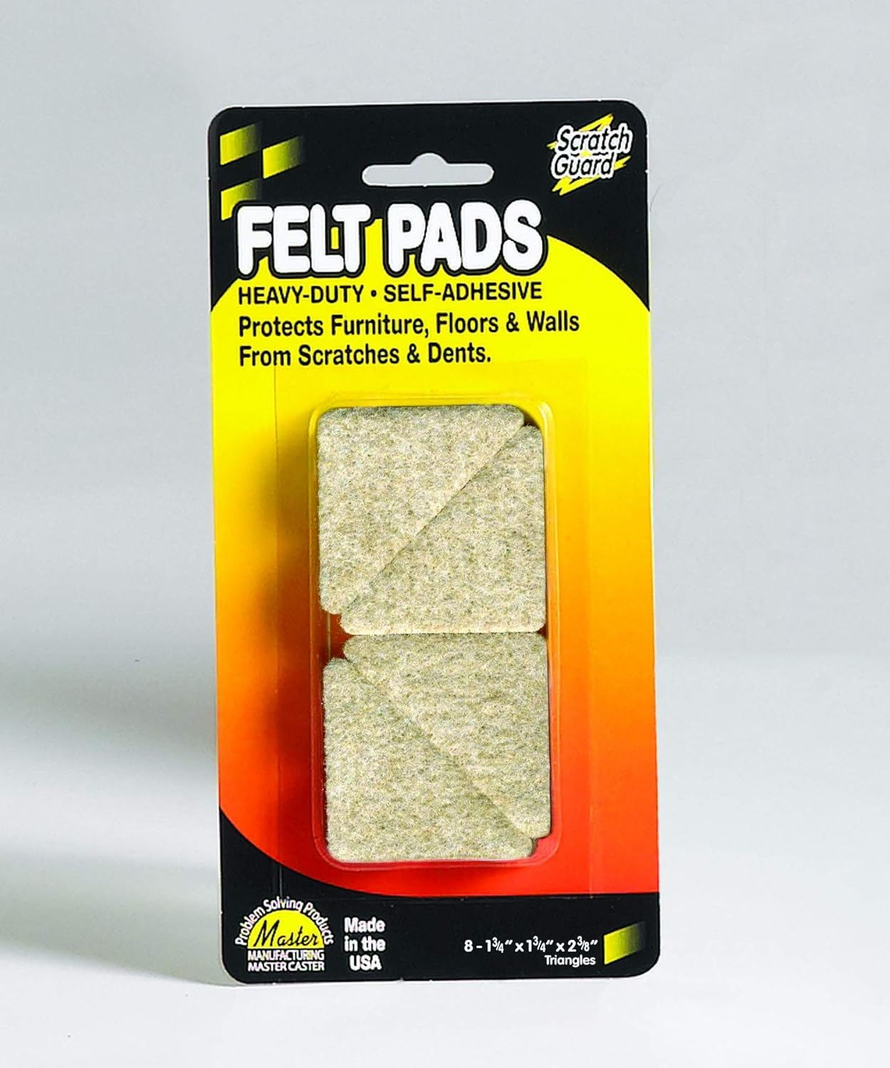 Amazon.com: Scratch Guard 2"x2.5" Felt Triangle Pads (8 Per Pack), Ex ...