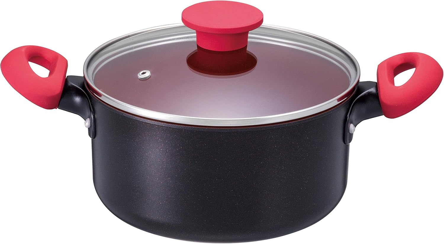 Amazon.co.jp : ベストコ 両手鍋 20cm レッド デリシャスサイン IH対応 キャセロール ふっ素樹脂加工 適温が目で分かる ND-3393 : ホーム＆キッチン