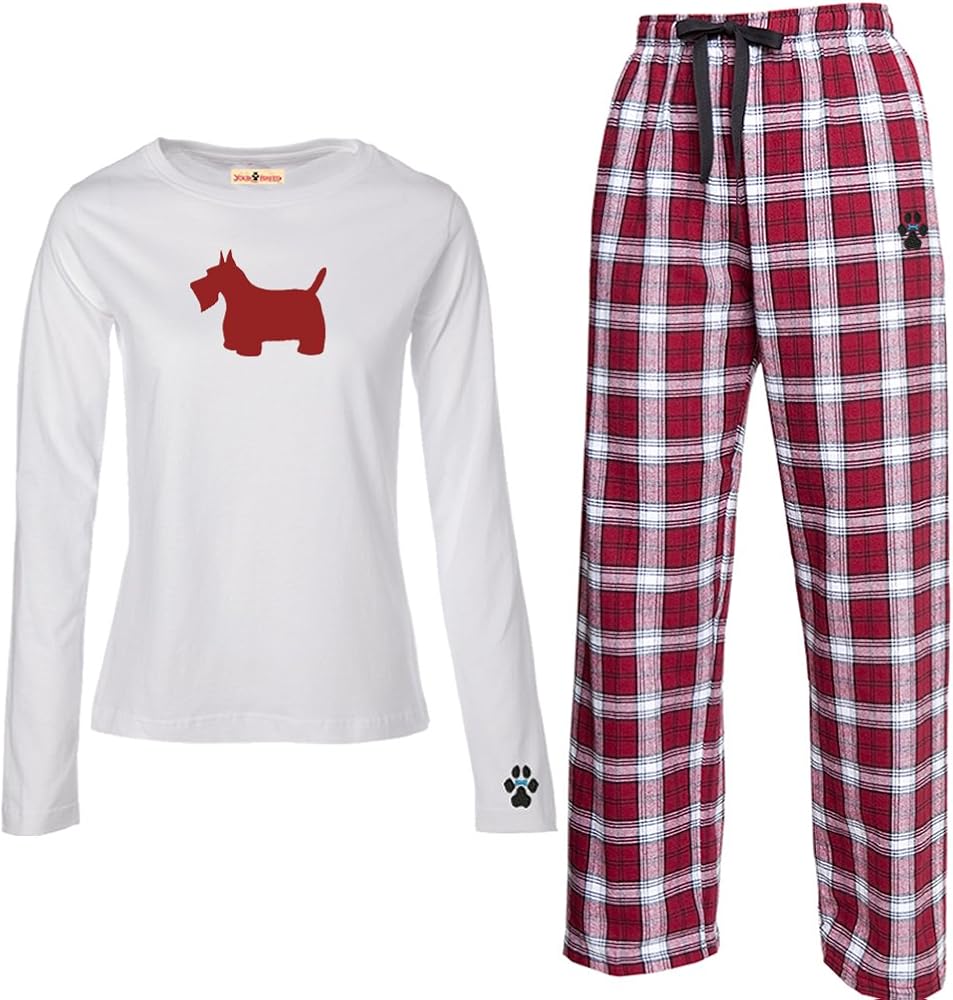 Amazon.com: YourBreed Clothing Company Scottish Terrier Ladies Flannel ...