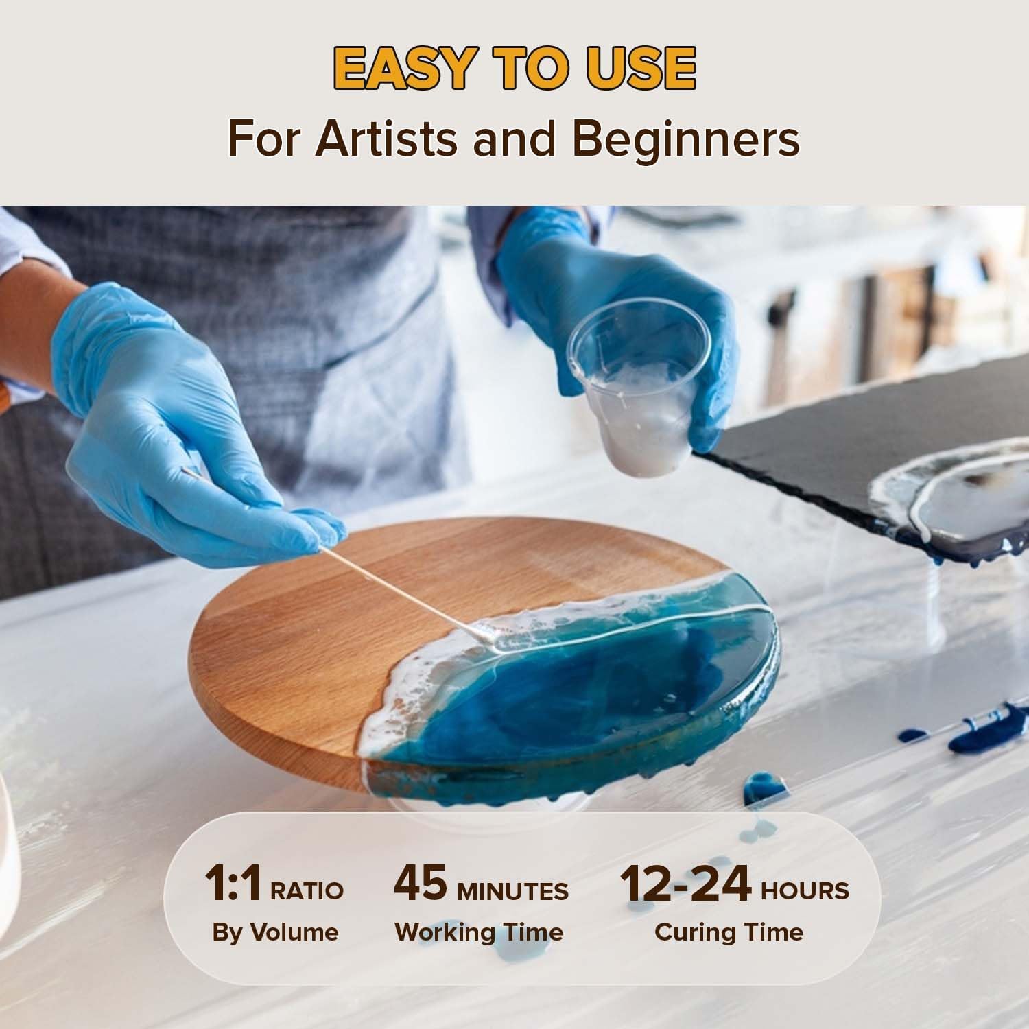 Mua Epoxy Resin Kit 1 Gallon,Crystal Clear Casting Table Top Epoxy ...
