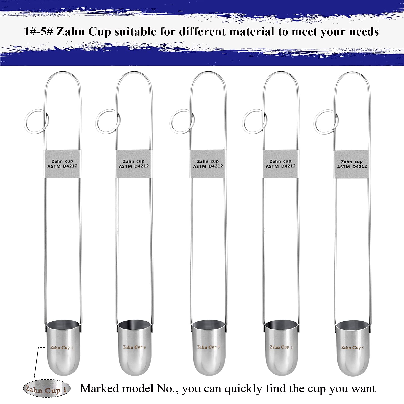 Zahn Cup Immersion Viscosity Cup, Dip Type Stainless Steel Viscometers ...