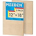 Amazon.com: MEEDEN Unfinished Wood Canvas Board: 1-1/2" Deep 12x18 ...