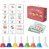 Amazon.com: Vangoa Hand Bells Set 8 Note Handbells Set Colorful ...