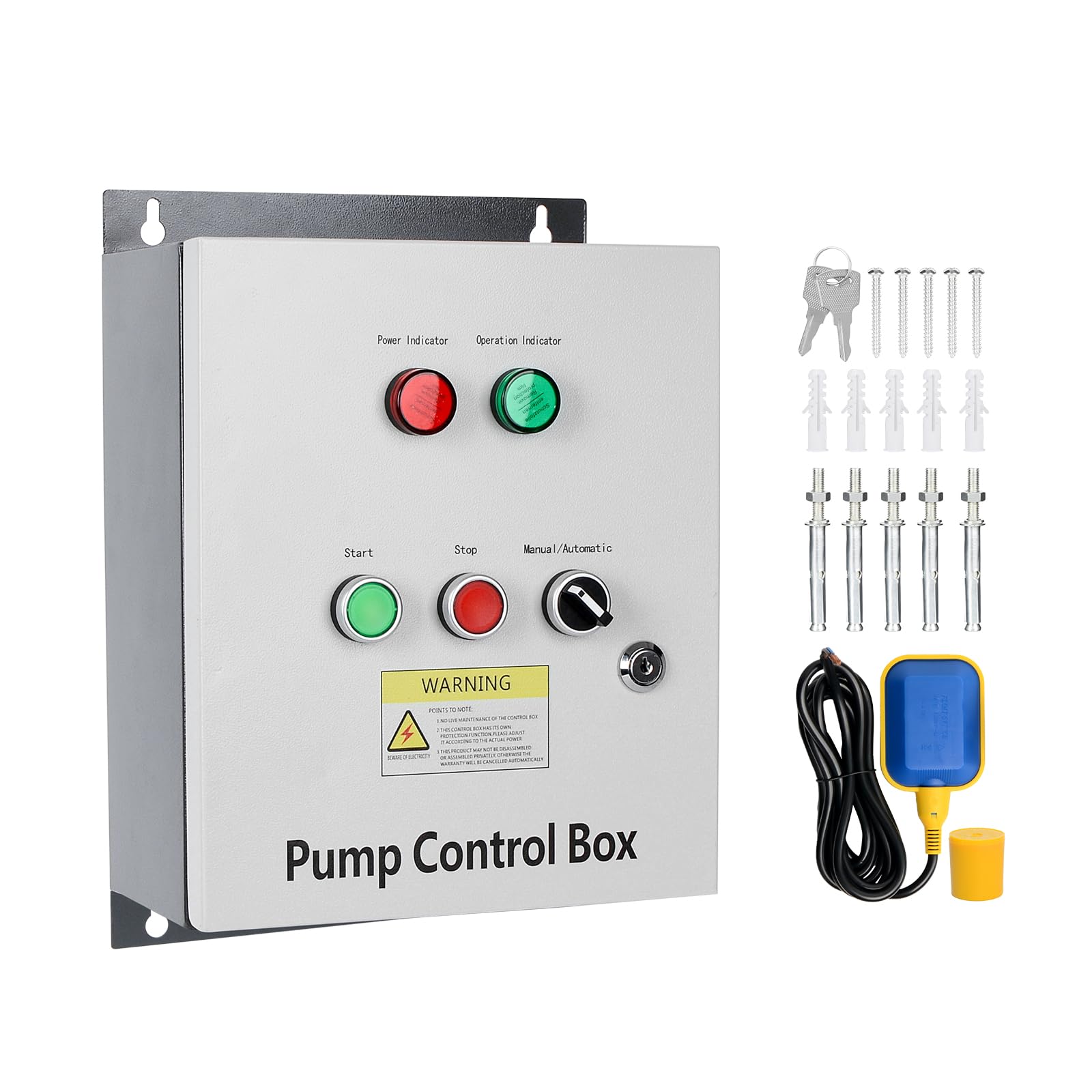3 HP Well Pump Control Box, 220V 10A Three-Phase, with AC Contactor ...