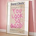 Amazon.com: Guest Check Print You Look so Good Wall Art Trendy Wall Art Prints Guest Check ...