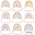 Amazon.com : Whaline 135Pcs Pastel Rainbow Clouds Name Tag Stickers 9 ...