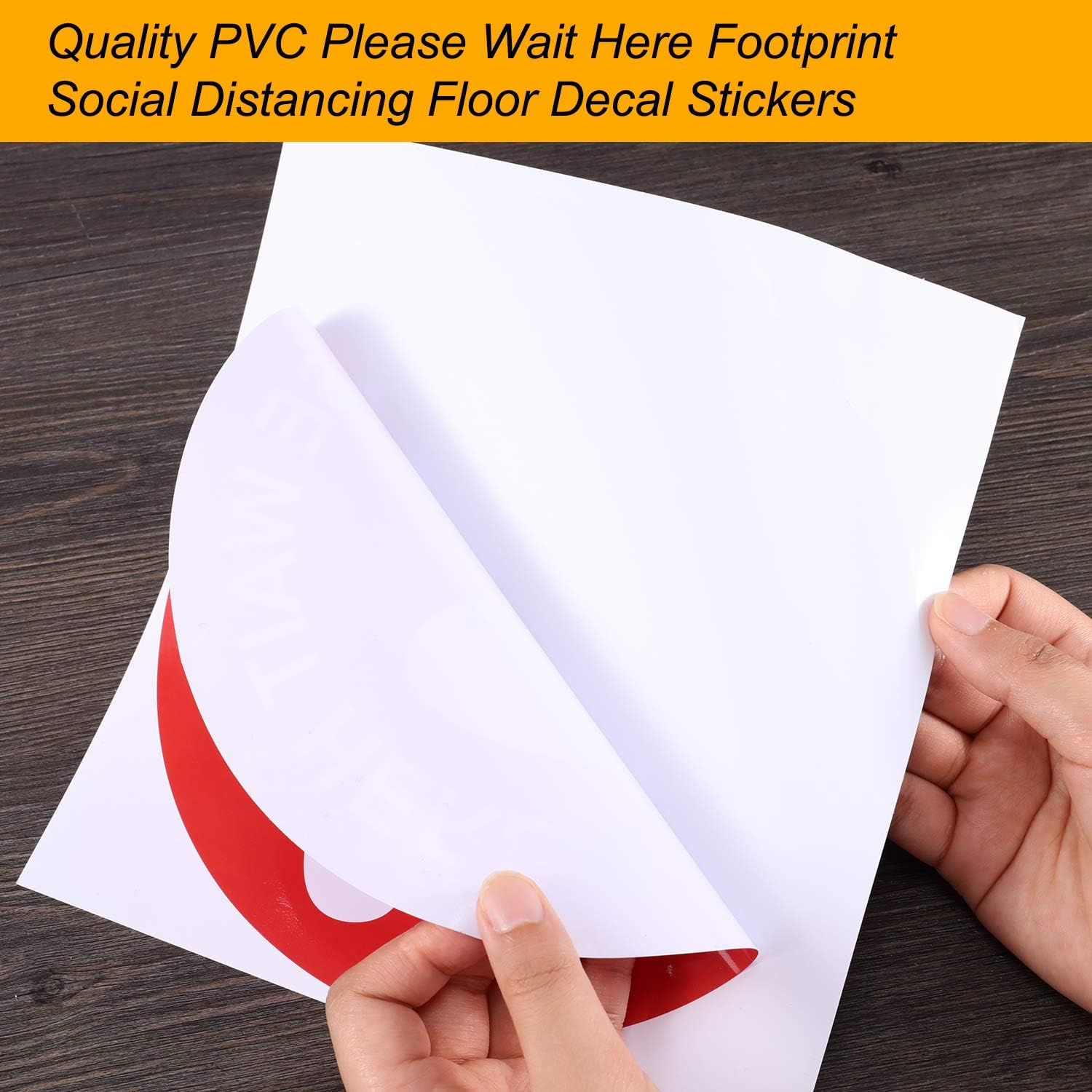 20 Pieces Social Distancing Floor Sticker Removable Stop Feet Apart ...