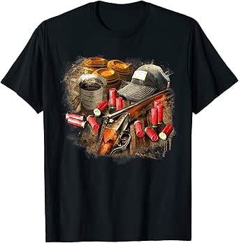 Amazon.com: Trap Shooting Clays Skeet Shotgun Hat Ammo TShirt T-Shirt ...