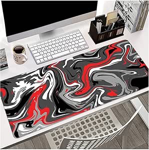 Mouse Pads Strata Liquid Art Large Gaming Mousepad Red Blue Black ...