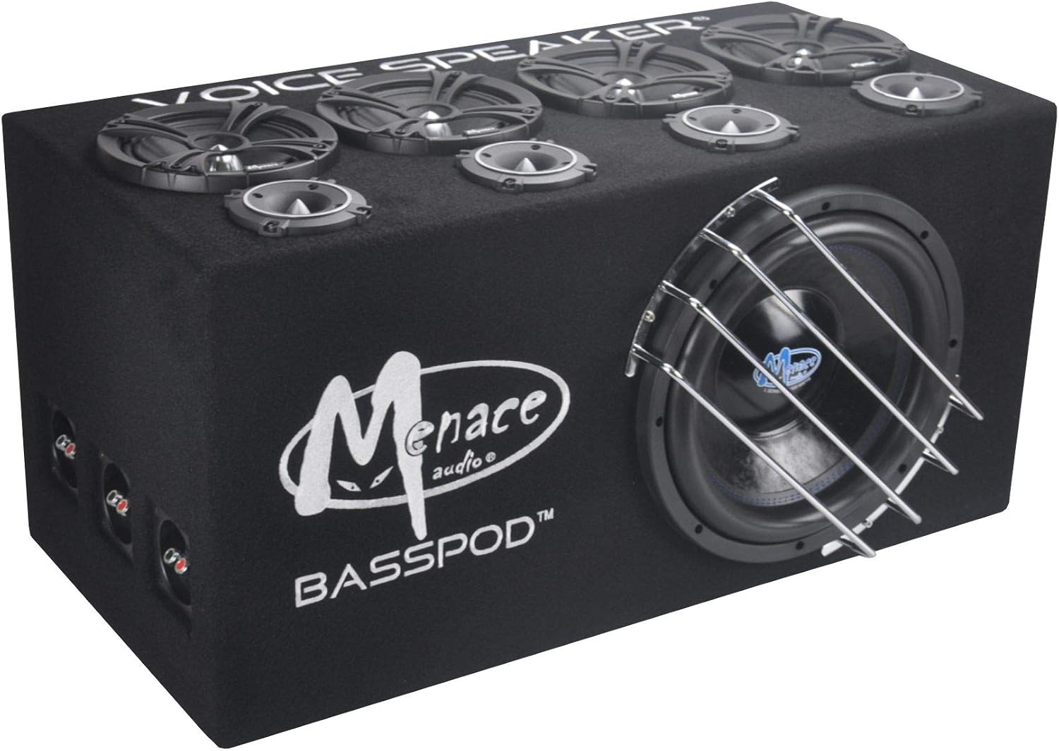 Amazon.com: BASSPOD by Menace Audio MIDRANGE Speaker SUBWOOFER: Car ...