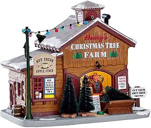Amazon.com: Lemax Harvest Crossing Collection Henry’s Tree Farm ...
