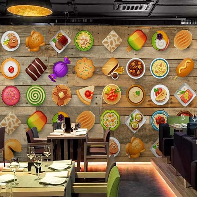 Papel Pintado Moderno Simple De La Comida, Cafetería, Restaurante ...