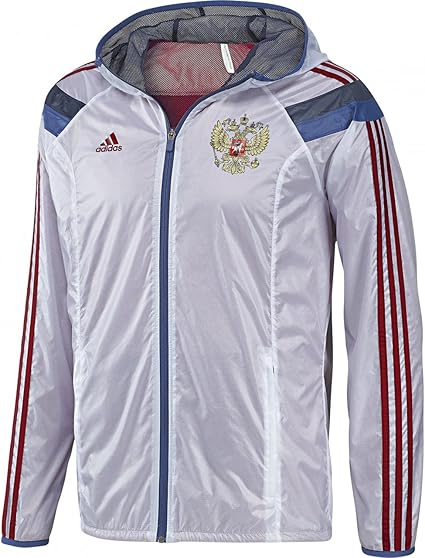 2014-15 Russia Adidas Anthem Jacket (White): Amazon.ca: Clothing ...