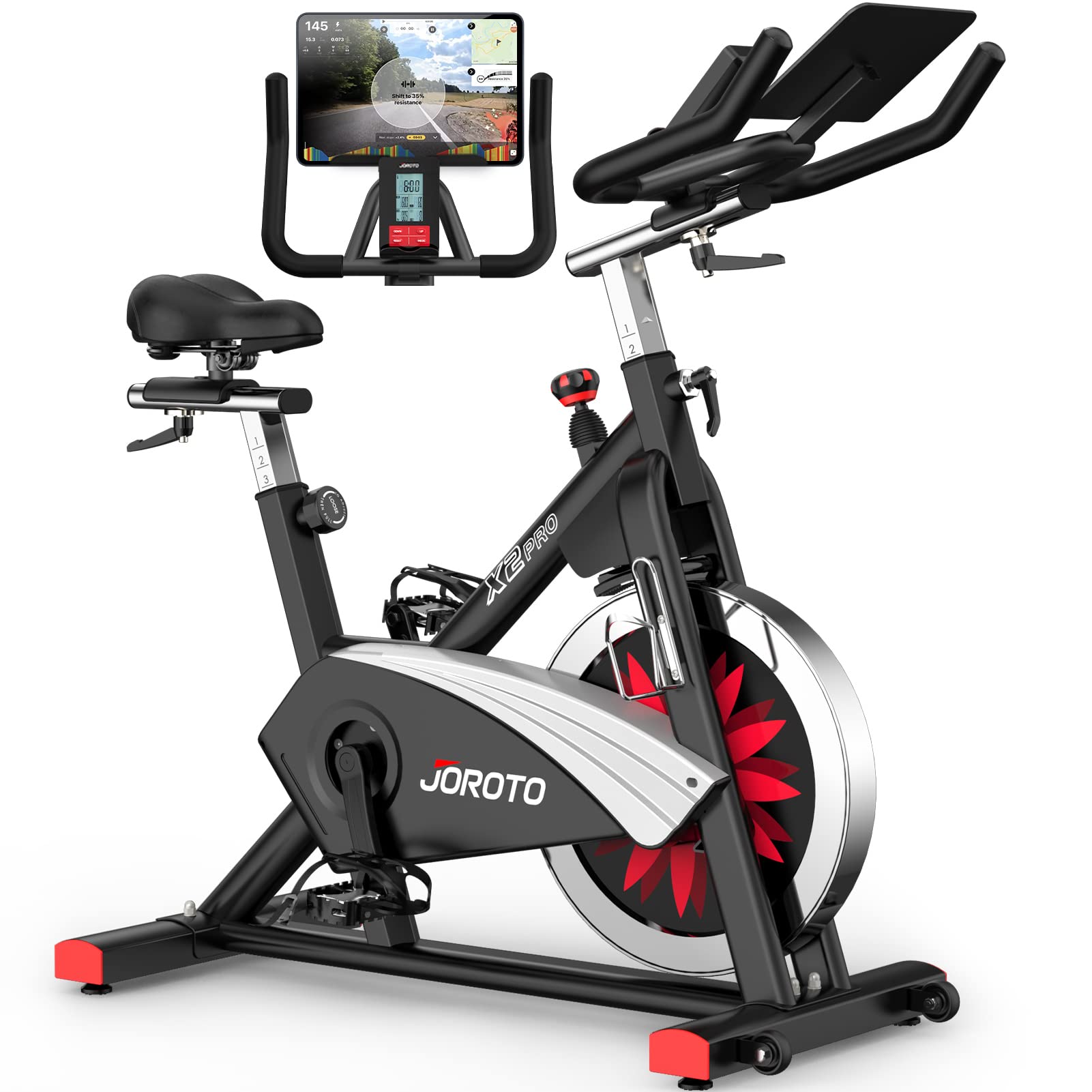 JOROTO X2PRO Bluetooth Exercise Bike, Stationary Indoor Cycling Bike ...