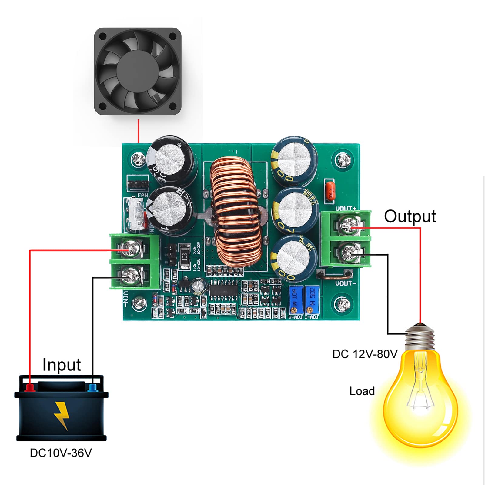 Mua 720W High Power DC to DC Boost Converter, PEMENOL DC 10-36V to 12 ...