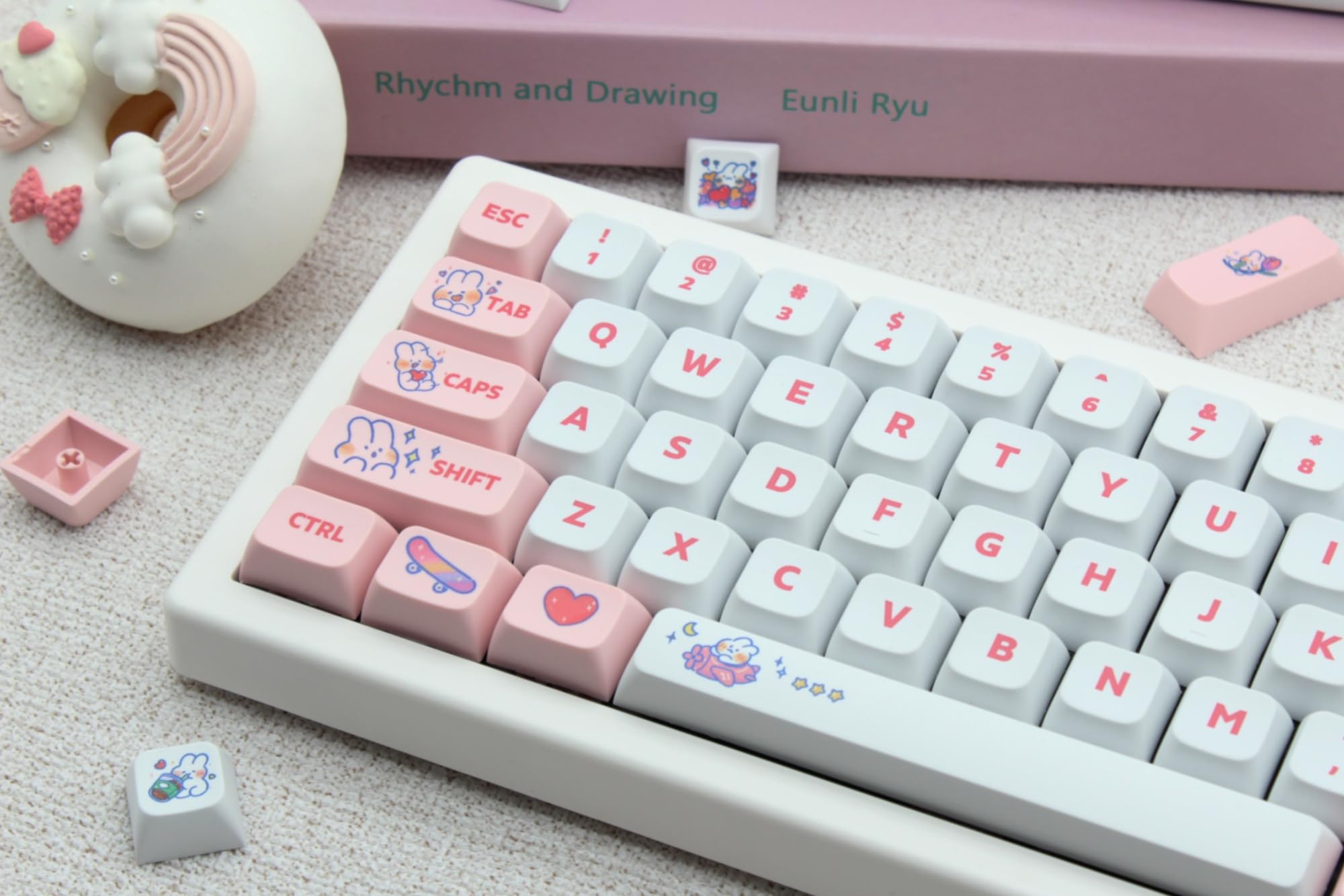 Mua Cmokifuly Animal Rabbit Keycaps XDA Profile Custom Cute Bunny Keys ...