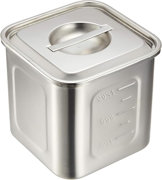 Amazon.co.jp : EBM モリブデン 角型キッチンポット 目盛付 12cm : ホーム＆キッチン