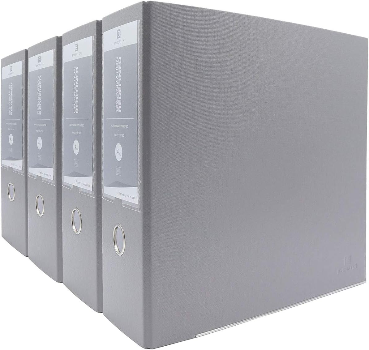 Amazon.com : Bindertek 3-Ring 4-Inch Premium Linen Textured Binder ...