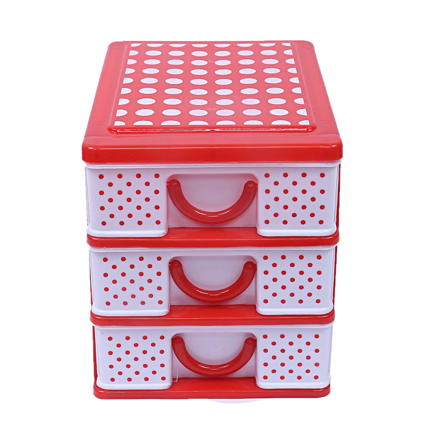 Kuber Industries Designer Plastic Three Layer Drawer Storage Cabinet ...