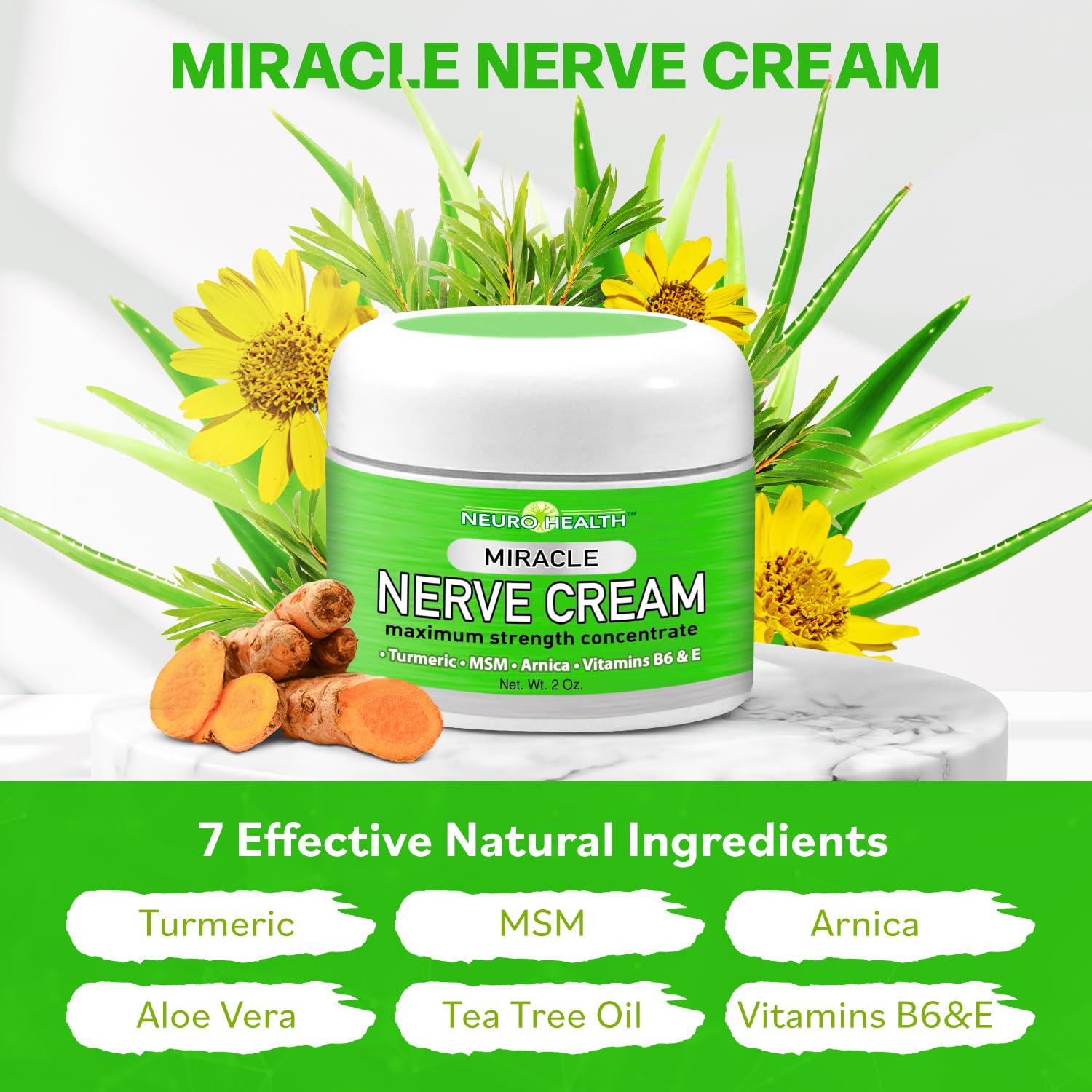Mua Miracle Nerve Cream - Maximum Strength - Turmeric and Arnica Blend ...