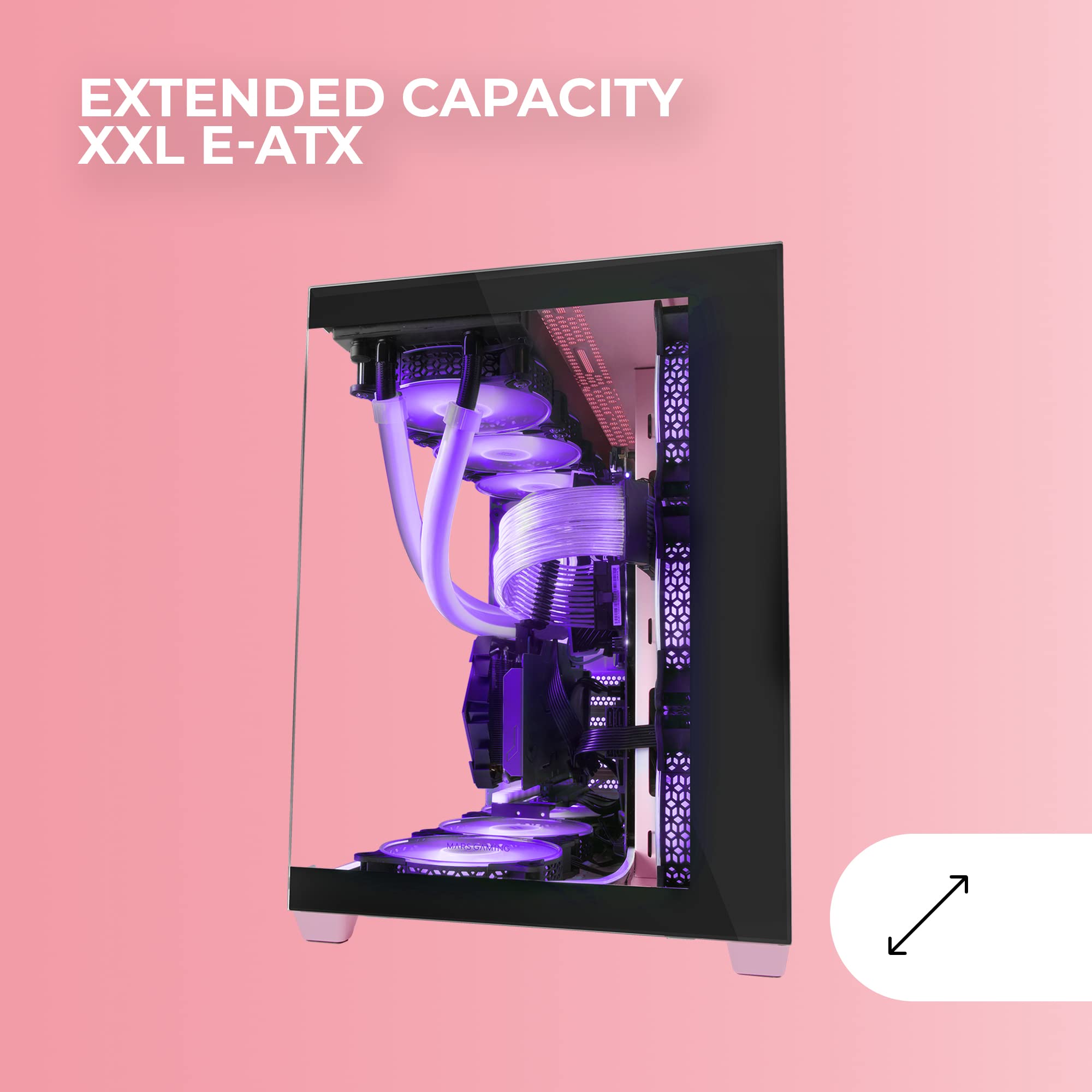 Mua Mars Gaming MCV4 Rosa, Custom XXL E-ATX Gaming Tower, Rahmenloses ...