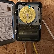 Intermatic T104 208-277-Volt DPST 24 Hour Mechanical Time Switch, Wall ...