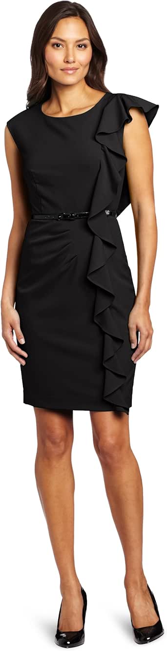 Calvin Klein Women's Career Dress, Black, 4 at Amazon Women’s Clothing ...