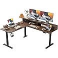 Amazon.com: Agilestic 63 x 55 INCH L Shaped Electric Standing Desk with ...