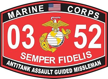 Amazon.com: USMC MOS 0352 Antitank Assault Guided Missileman Decal 5.5 ...