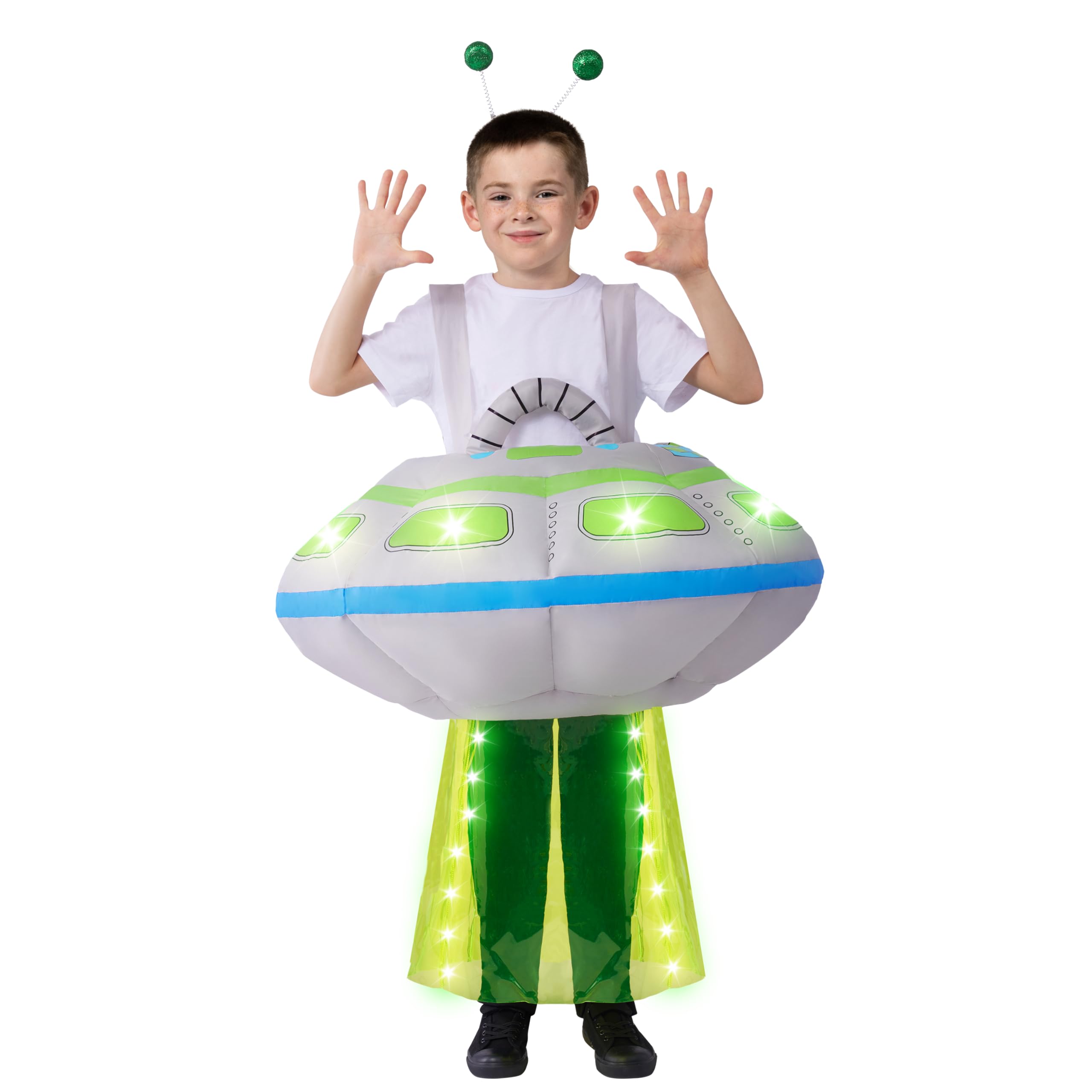 Spooktacular Creations Kids Inflatable Costumes, Light-Up Spaceship ...