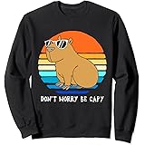 Amazon.com: Retro Rodent Funny Capybara Dont Be Worry Be Capy T-Shirt ...