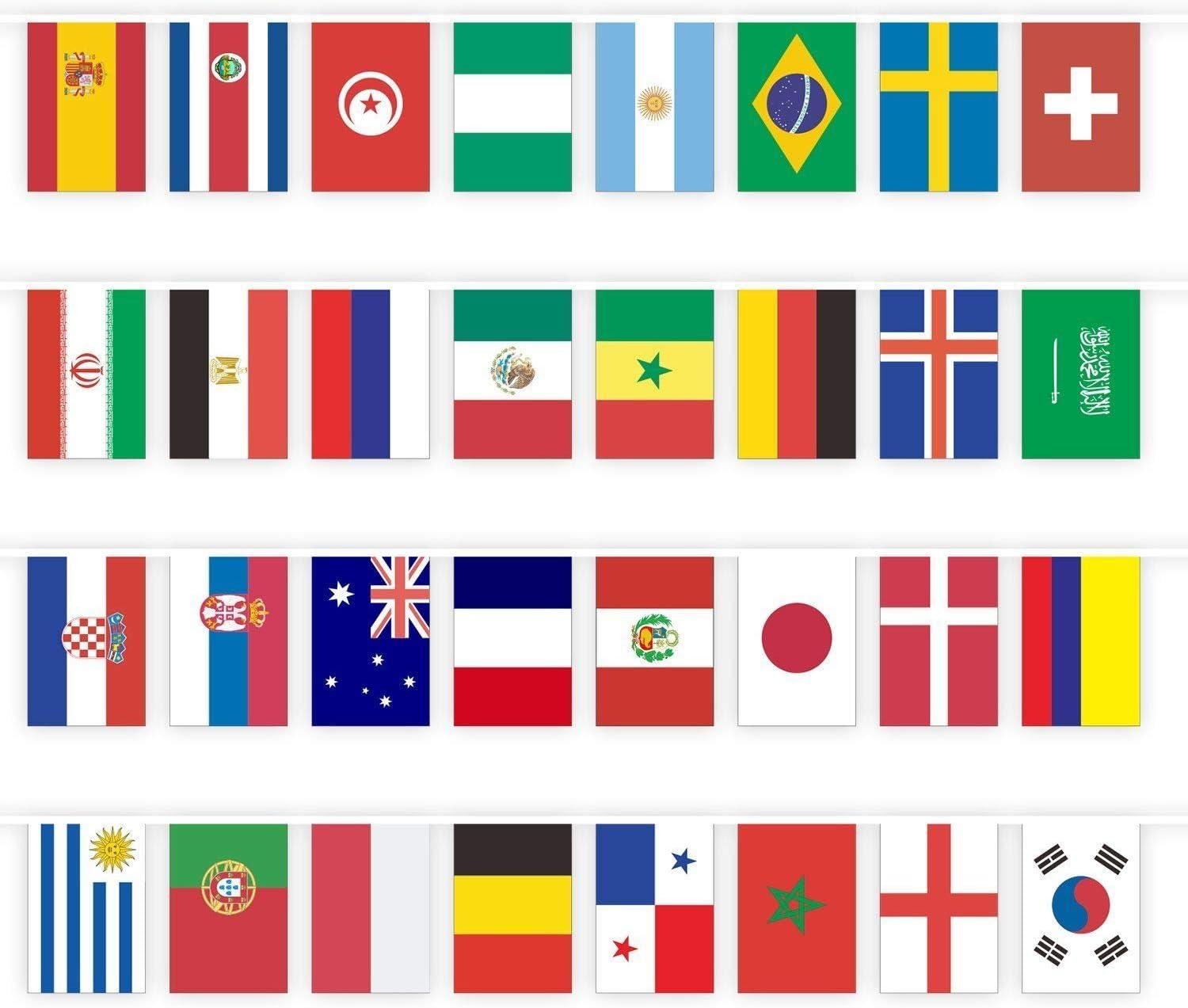 Amazon.com : (4x6) Set of 32 World Cup Country Stick Flags : Garden ...