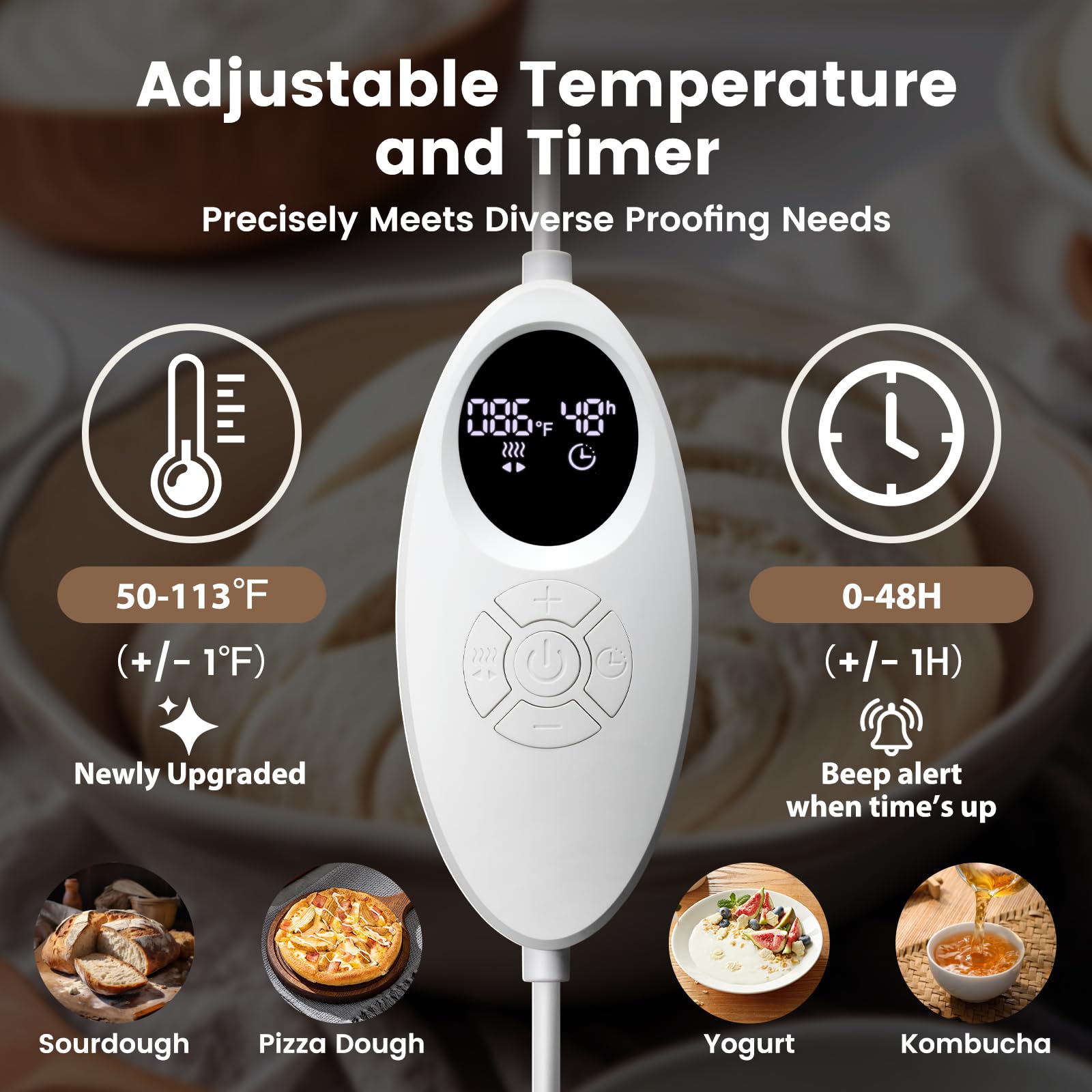 Mua GIYUDOT Folding Bread Proofing Box with 50-113℉ Temp Control & 48H ...