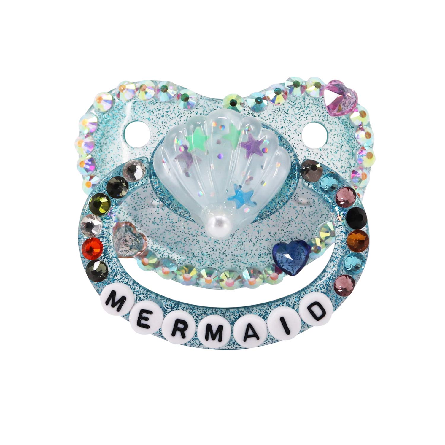 Amazon.com : TEN@NIGHT Big Sized Pacifier Handmade Diamond Silicone ...