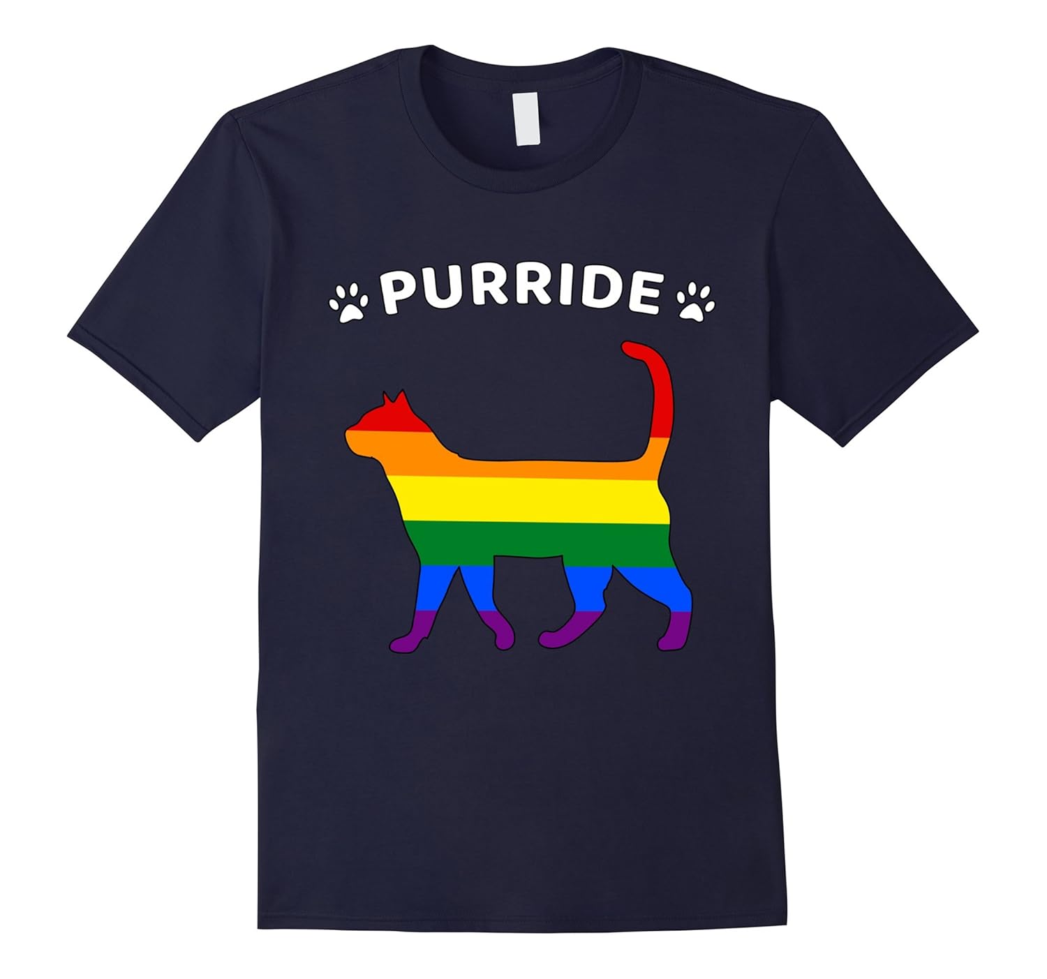 LGBT Gay Pride Cat T-shirt Purride-PL – Polozatee