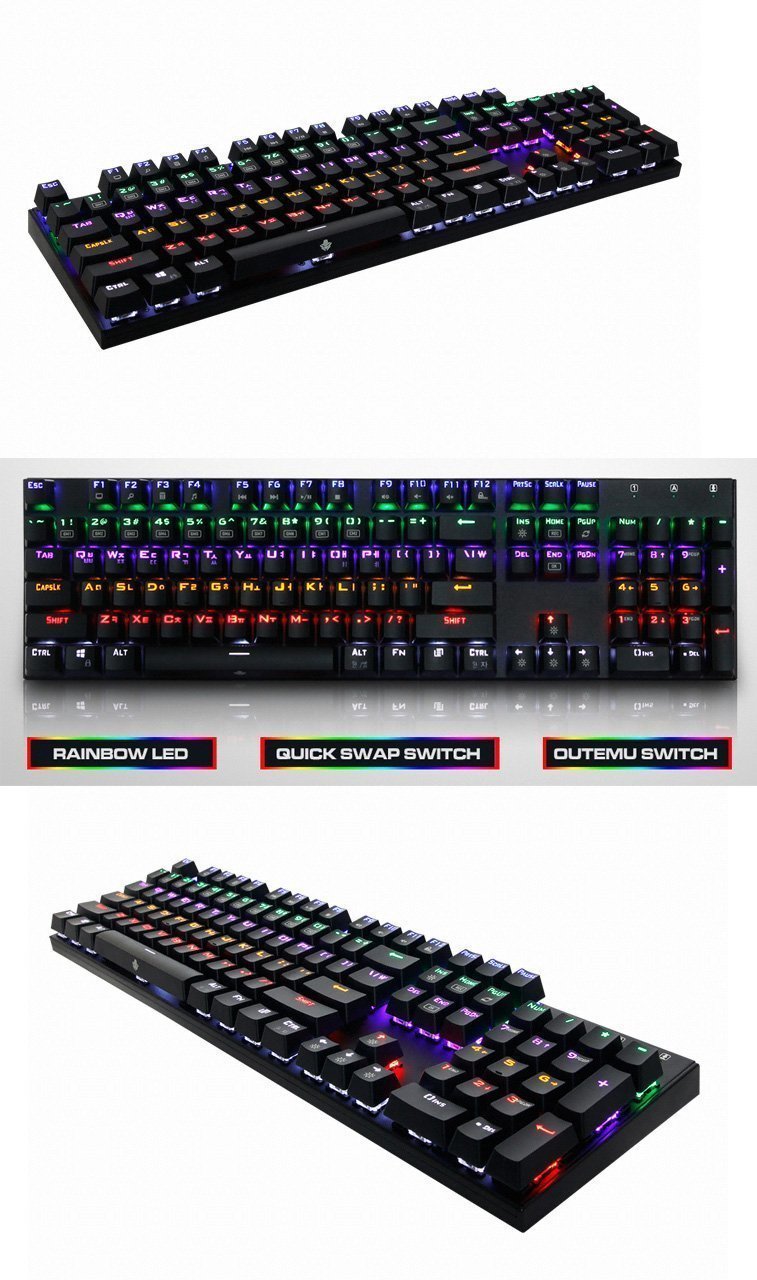 Mua ABKO HACKER K640 Mechanical Keyboard Rainbow LED (Blue Axis)/Eng/Korean Version/Eng/Kor ver ...