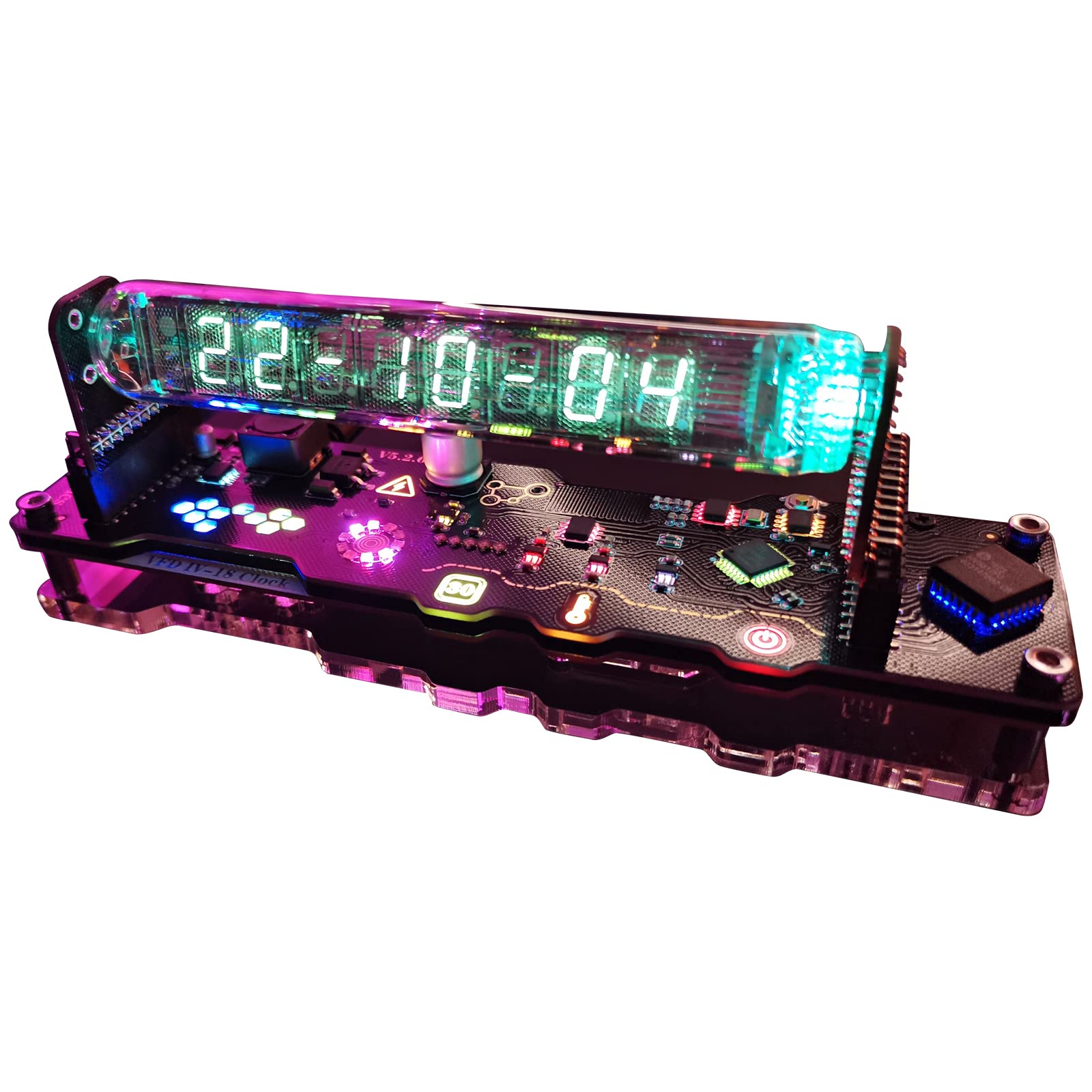 Mua IV18 Fluorescent Tube Clock,Imitation Nixie Tube Clock Cyberpunk ...
