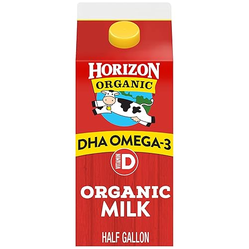 Horizon Organic DHA Omega-3 Milk, DHA Milk, 64 FL OZ Half Gallon Carton ...
