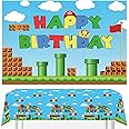 Amazon.com : Video Game Backdrop Party Decorations, Super Brother ...