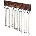 Amazon.com: Lolalet Wooden Necklace Holder for Wall with 15 Hooks ...