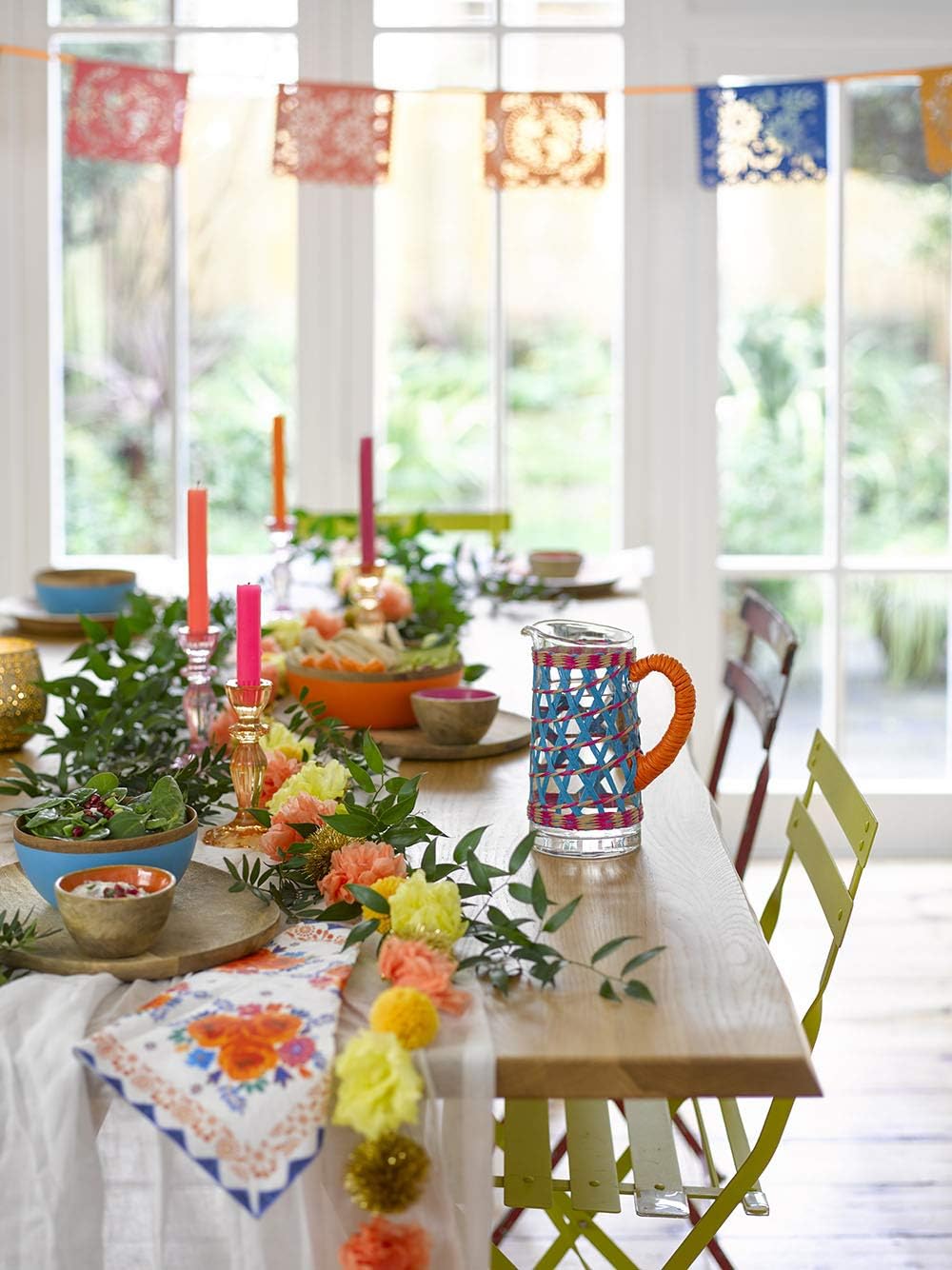 Talking Tables Boho Pom Garland Inspired by India 1.5 metres, Spice ...