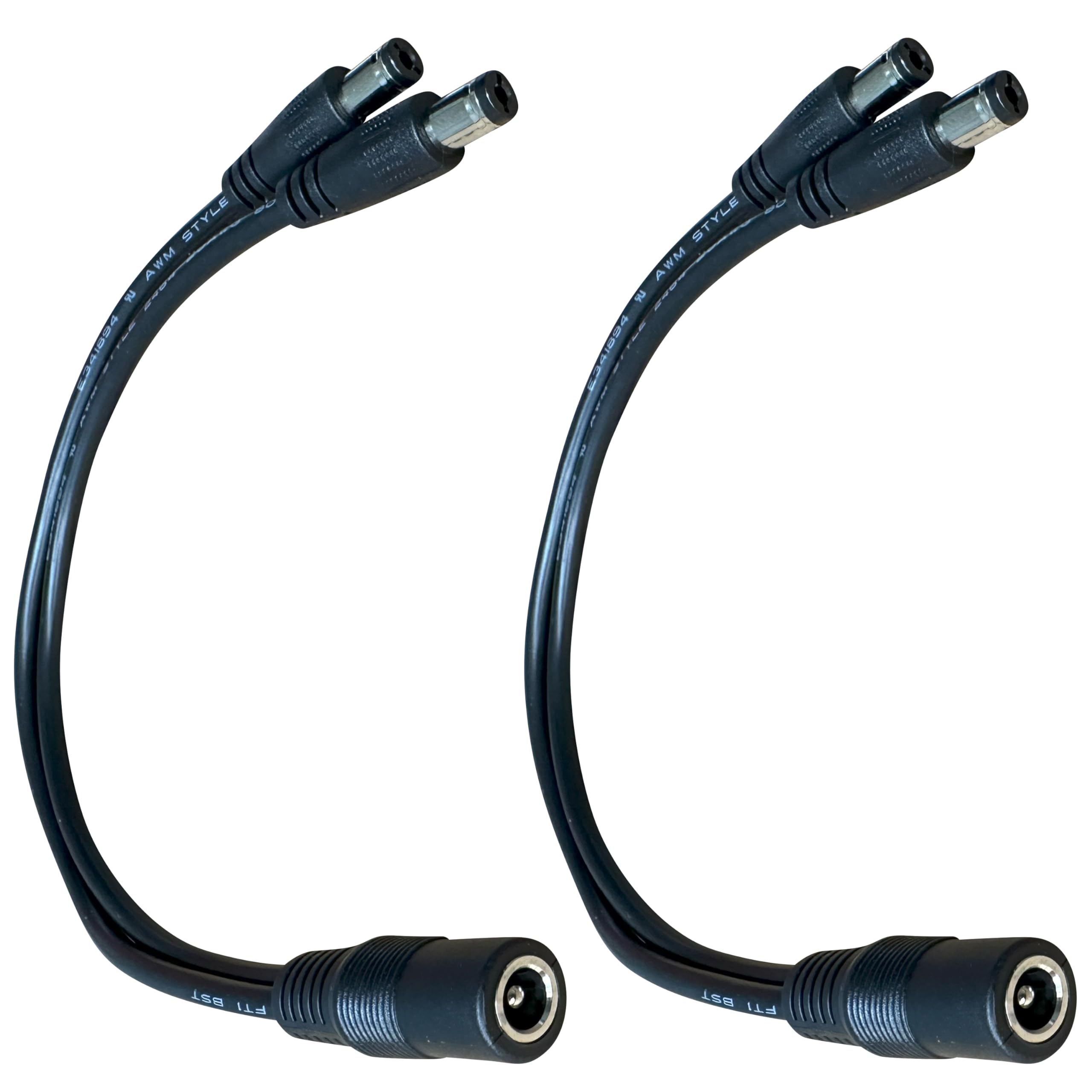 DIYTECH 12V Splitter, DC, LED Strip, 5.5 x 2.1mm, 2 Way Power Volt for ...