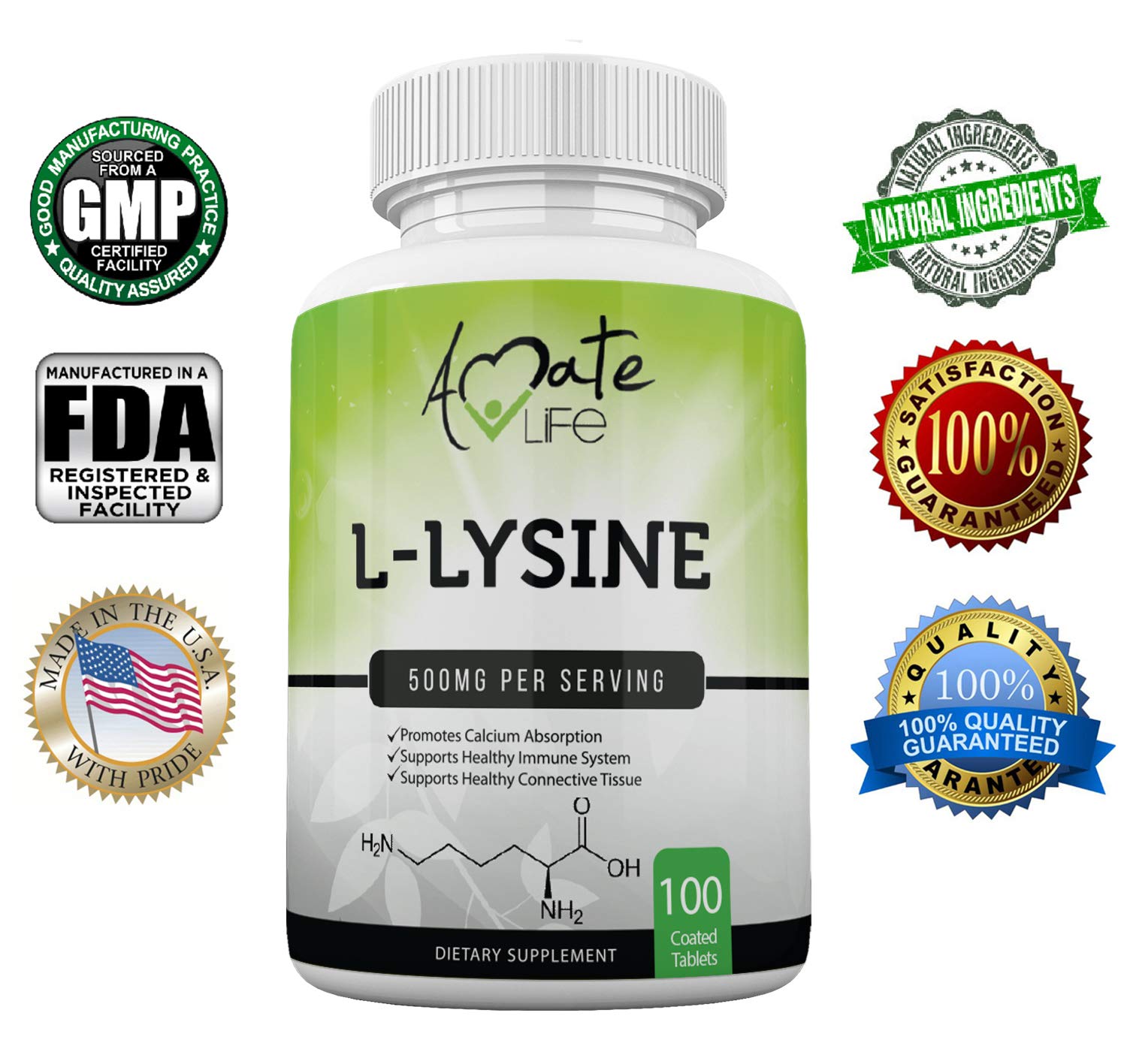 L Lysine 500mg Capsules Immune Support, Cold Sores, Joint Health ...