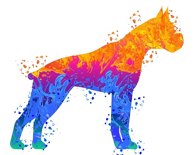 Amazon.com: Digital Watercolor Dog Portrait Gift for Pet Owner - Dog ...