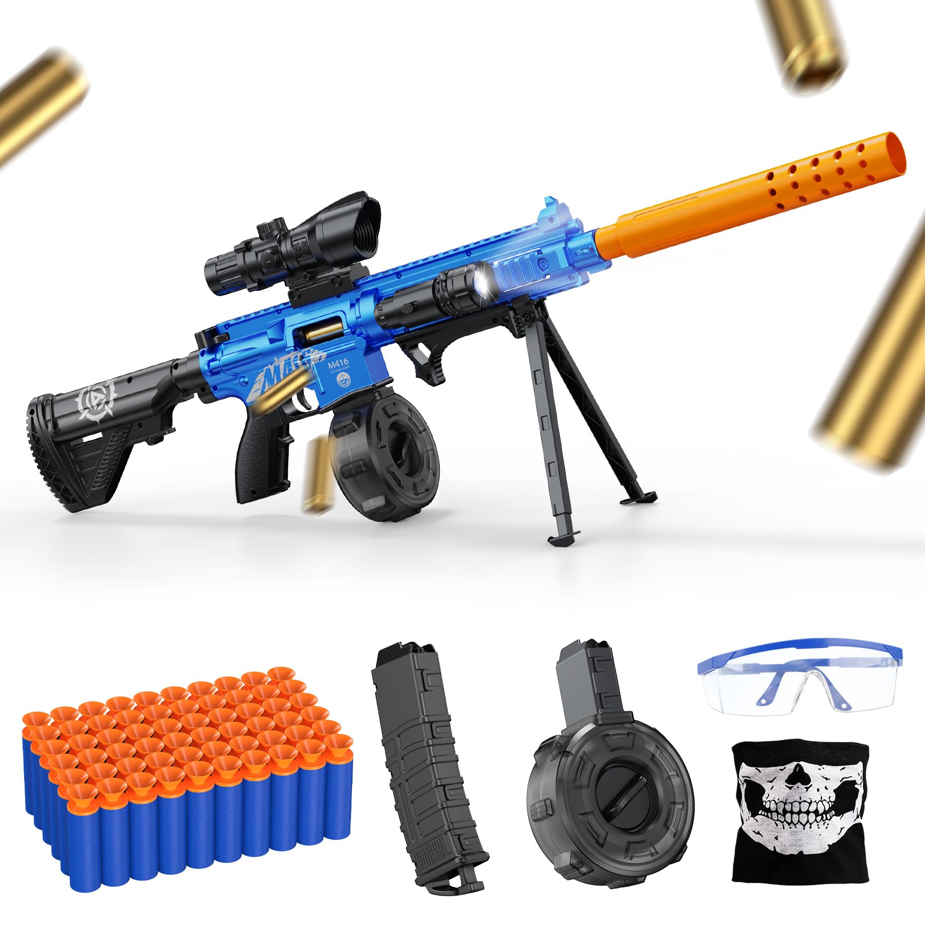 Toy With Soft Bullets Shell Ejecting, Manual Foam Blasters Guns with 60 ...